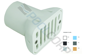 POOL360 | 2" x 4" White Gutter Deck Drain