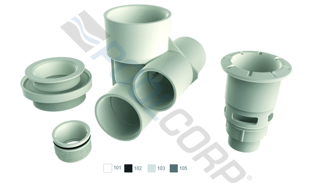 POOL360 | 2.5'' Dark Gray AquaThunder® Therapeutic Spa Jet Gunite Jet Body Assembly