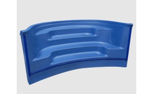 POOL360 | 8' x 9' Blue Granite Radius Roman Back Cantilever Pool Step