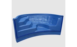 POOL360 | 8' x 9' Blue Granite Radius Swim Out Cantilever Pool Step