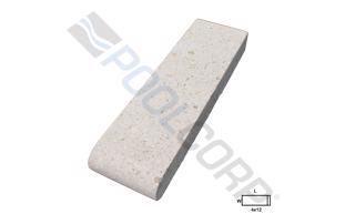 POOL360 | 4" x 12" Ivory Shellock® Single Sided Bullnose Coping