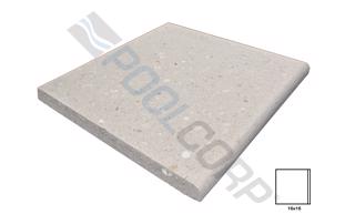 POOL360 | 16" x 16" Ivory Shellock® Single Sided Bullnose Coping