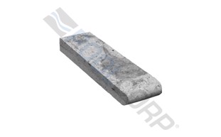 POOL360 | 12" x 24" Sand Shellock Desertlock® Single Sided Bullnose Coping