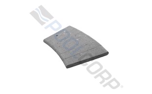 POOL360 | 4" x 8" Tan Shellock® Pre-cut Single Sided Bullnose Coping