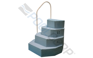 POOL360 | Merlin Industries | Blue Granite King Aqua Staircase with One ...