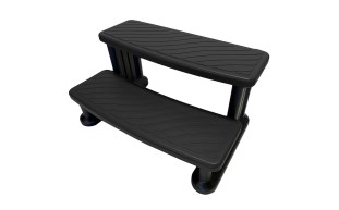 POOL360 | Black Spa Step with Black Risers