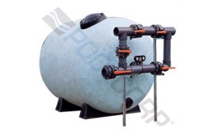 POOL360 | 42" x 118" 34 SqFt Horizontal Commercial Sand Filter with 6 ...