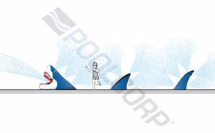 POOL360 | 18' 6" x 3' x 3' FantaSEA Series Aqua Jaws Interactive Play ...