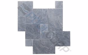 POOL360 | French Pattern Tumbled Marble Paver Set Sky Blue