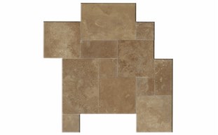 POOL360 | 12" x 24" 3cm Tumbled Travertine Paver Noce