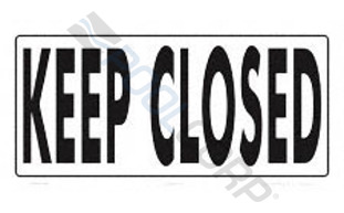 horizon | 12"x6" Black Keep Closed Sign