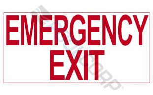 POOL360 | 24"X12" Red Emergency Exit Sign