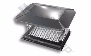 POOL360 | 8" x 8" Black Galvanized California Chimney Cap