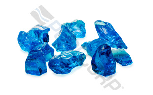 POOL360 | 10# 0.50"-1" CRYSTAL TURQUOISE FIRE GLASS
