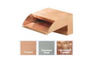 POOL360 | 12" Copper Smooth Flow Radius Scupper