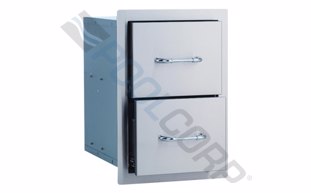 POOL360 | Stainless Steel Enclosed Double Drawer