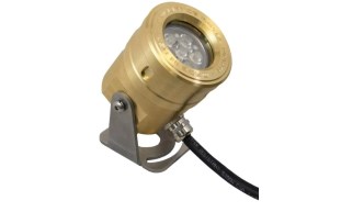 POOL360 | Adjustable Aquabeam Brass LED Lamp Fixture Silver Green Bulb 5W 30 Degrees