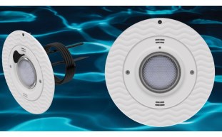 POOL360 | Large White Lite Star® Retrofit LED Pool Light with Gray Trim ...