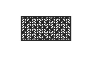 POOL360 | 2' x 4' x 0.3" Aztek Black Decorative Screen Panel