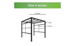 POOL360 | 8' x 8' Black Pergola Kit