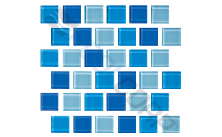 POOL360 | 1" x 1" Allure Translucent Glass Tile Peacock