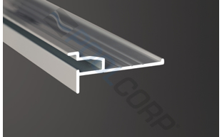 POOL360 | 8' x 2" Straight Gray T2 Top Mount Track