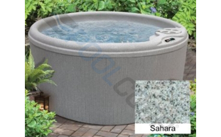 POOL360 | Rotomold Round 4 Person Portable Spa with Sahara Shell & Hunter Green Cover