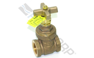 POOL360 | 1 1/4" Bronze Gate Valve with Cross Handle