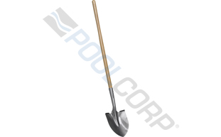 POOL360 | Round Point Shovel with Wood Handle 16 Gauge