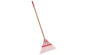 POOL360 | 24 Tine Steel Spring Rake with Hardwood Handle