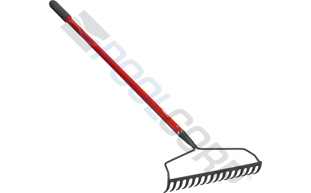 POOL360 | Bow Head Rake with 16" Head and 60" Fiberglass Handle