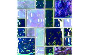 POOL360 | Shimmer Random Glass Mosaic Tile Bermuda Blend