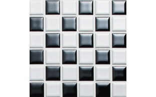 POOL360 | 1" x 1" Tile Quad Glossy Checker