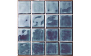 POOL360 | 3" x 3" Ripple Tile Ocean Blue 0.97 SqFt per Sheet