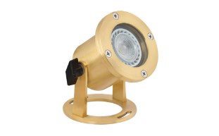 POOL360 | 100' Natural Brass 45 Degree Underwater LED Flood Light 3.5W ...