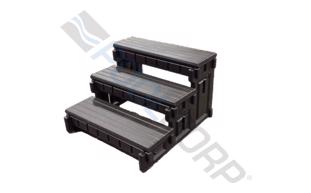POOL360 | 36" 3-TREAD ULTRA SPA STEP ALL BLACK ONLY