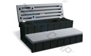 POOL360 | 36" Storage Step Deep Gray Black Sidewalls