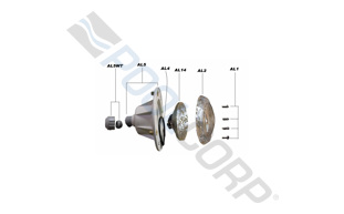 POOL360 | Water Tite Connector for Lamp Receptacle Grommet and Nut