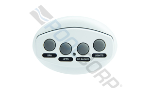 POOL360 | White iS4 4-Function Spa-Side Remote Control with 250' Cord 5 VDC