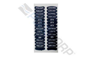 POOL360 | Old Style Label Set for iS4 Spa-Side Remote Controls 10 per Pack