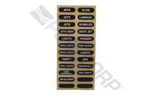 POOL360 | IntelliTouch® iS4 Spa-Side Remote Control New Style Label Kit
