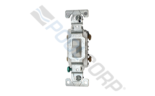 POOL360 | White Commercial Grade Toggle Switch with 20 Amp Double Pole 120/277V