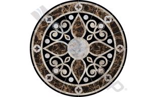 POOL360 | 36" Baroque Medallion 2 Mosaic Pool Tile