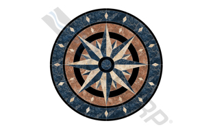 POOL360 | 36" Compass Medallion Mosaic Pool Tile