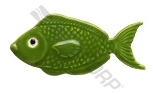 POOL360 | 4" x 2" Green Fish Pool Tile
