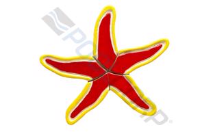 POOL360 | 13" x 12" Red Starfish Mosaic Pool Tile