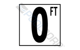 POOL360 | 5" Smooth 0 Ft Depth Marker