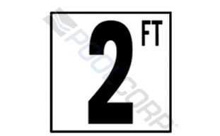 POOL360 | 5" Smooth 2 Ft Depth Marker