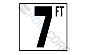 POOL360 | 5" Smooth 7 Ft Depth Marker