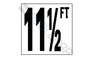 POOL360 | 5" Smooth 11 1/2 Ft Depth Marker